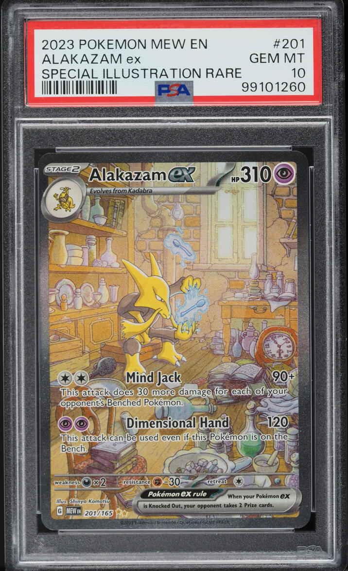 2023 Pokemon SV 151 Special Illustration Rare Alakazam ex #201 PSA 10 ...