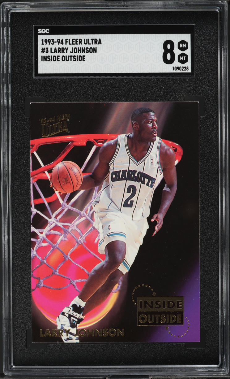 1993 Ultra Inside Outside Larry Johnson #3 SGC 8 NM-MT on Fanatics Collect