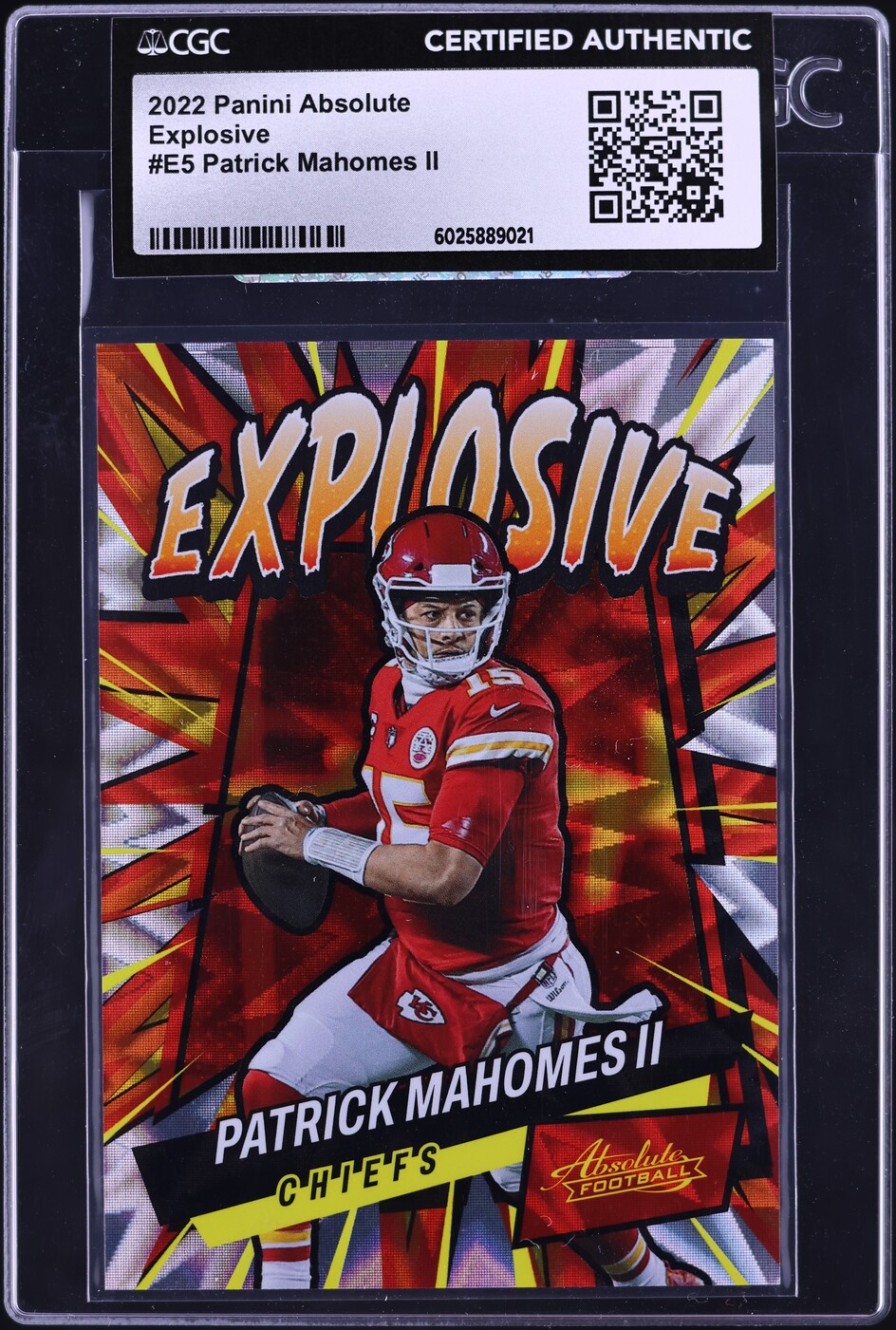 2022 Absolute Explosive Patrick Mahomes II #E5 CGC AUTH on Fanatics Collect