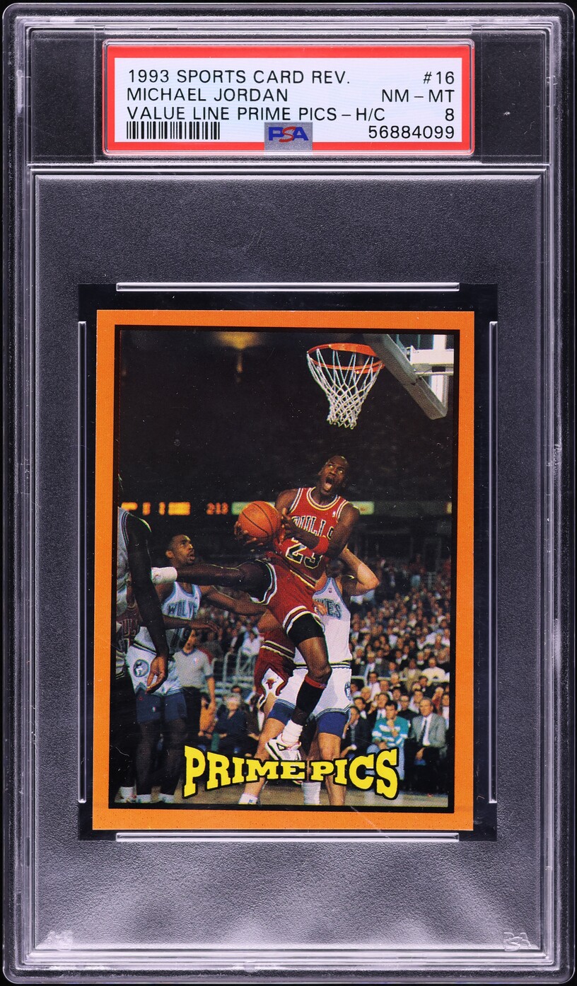 1993 Sports Card Review Value Line Prime Pics Michael Jordan #16 PSA 8 ...