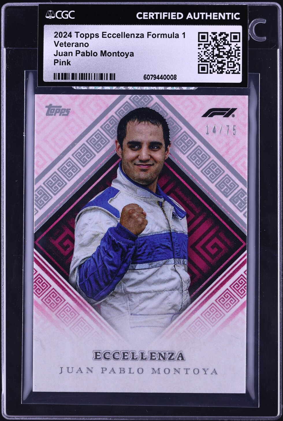 2024 Topps Eccellenza Formula 1 F1 Veterano Pink Juan Pablo Montoya /75 ...
