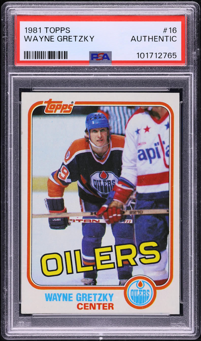 1981 Topps Hockey Wayne Gretzky #16 PSA AUTH on Fanatics Collect