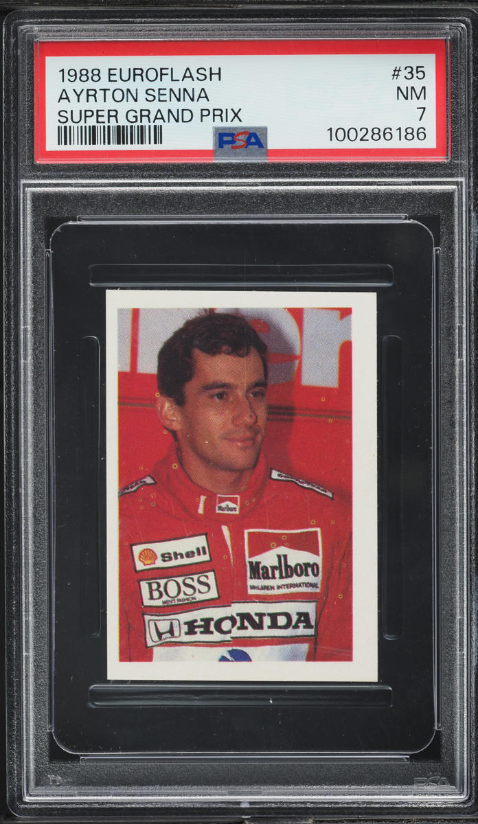 1988 Euroflash Ayrton Senna SUPER GRAND PRIX #35 PSA 7 NRMT on Fanatics ...