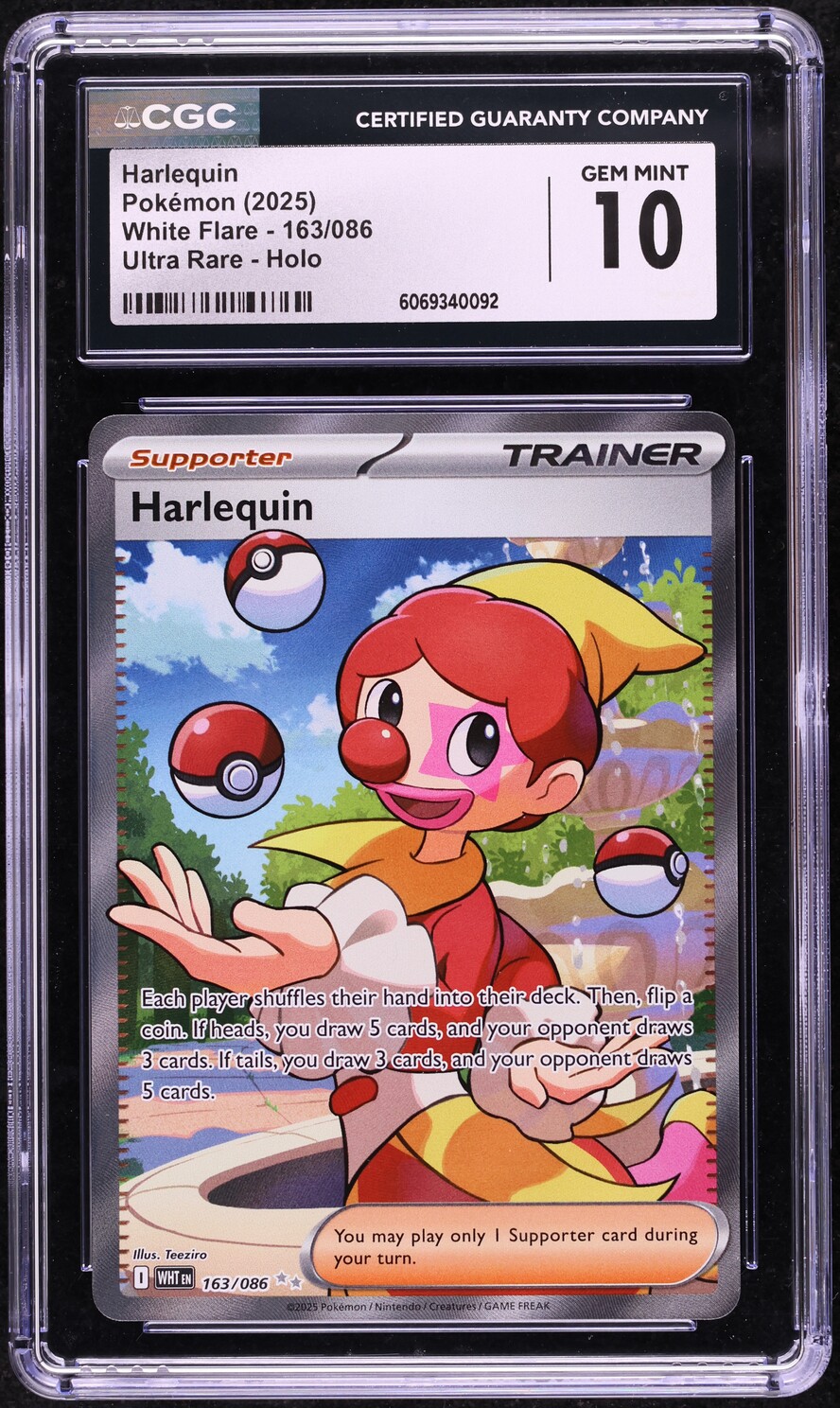 2025 Pokemon SV White Flare Full Art Harlequin #163 CGC 10 GEM MINT on ...