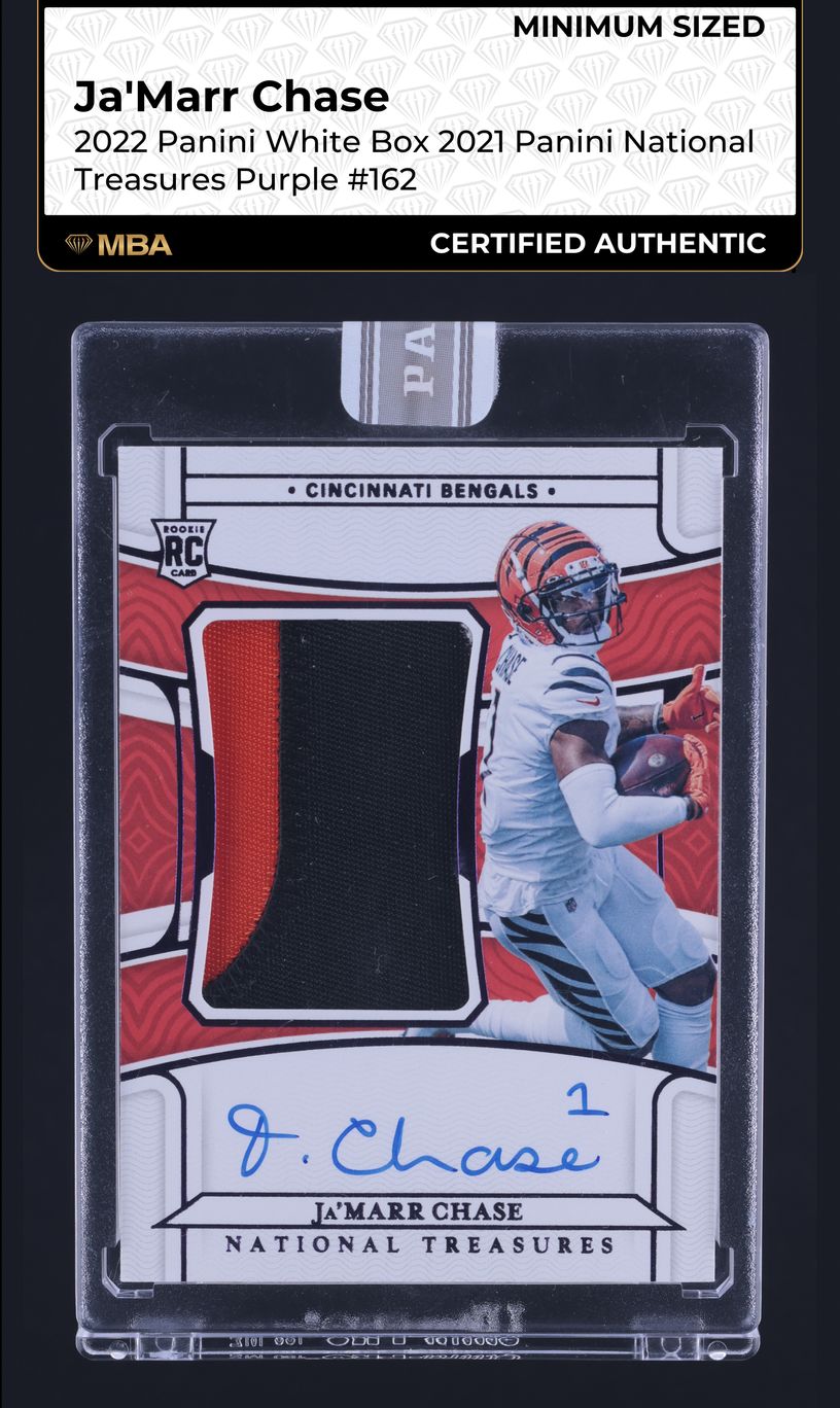 2022 Panini White Box '21 Ja'Marr Chase PATCH AUTO 1/1 MBA AUTH, Min ...