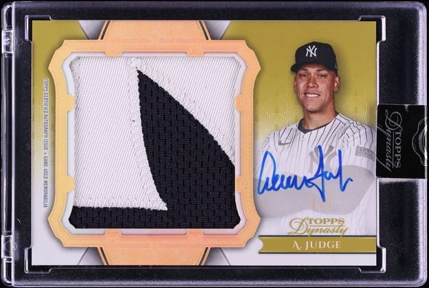 2024 Topps Dynasty Jumbo Gold Aaron Judge PATCH AUTO 1/1 #AJP-AJ on ...