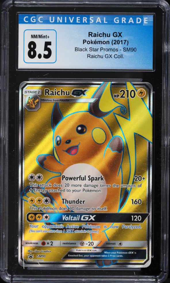 2017 Pokemon SM Raichu GX Collection Promo Full Art Raichu GX CGC 8.5 ...
