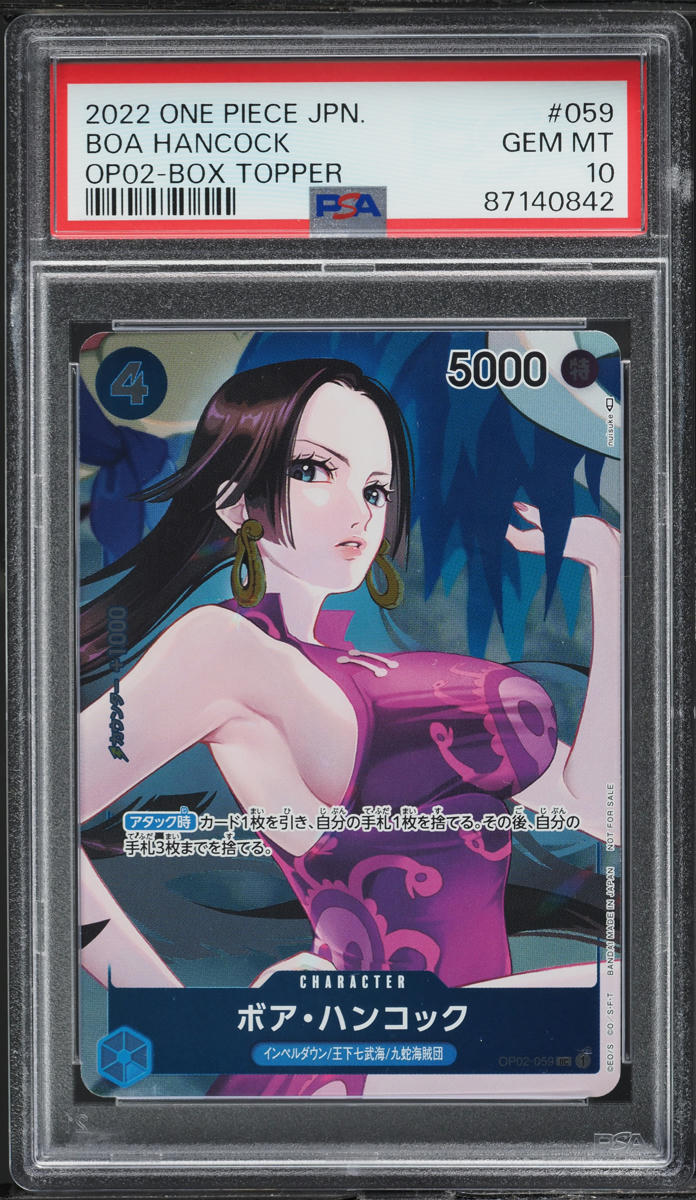 2022 One Piece Japanese Paramount War Box Topper Boa Hancock #OP02-059 PSA 10 on Fanatics Collect