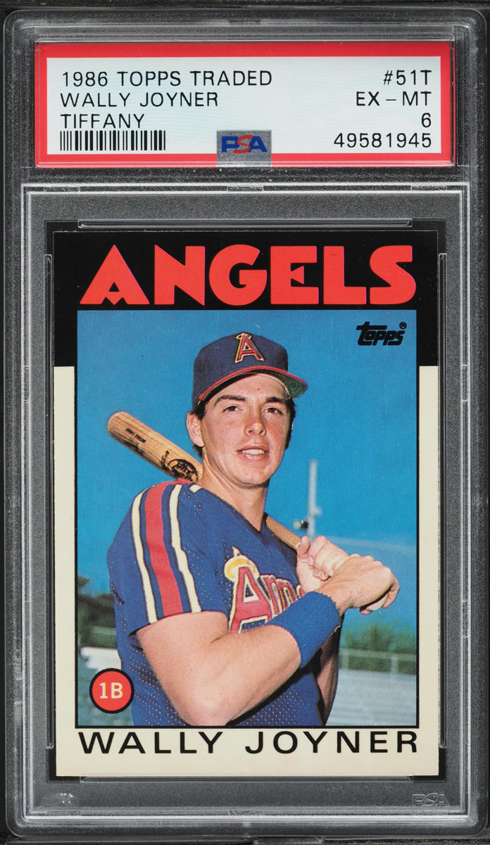 1986 Topps Traded Tiffany Wally Joyner #51T PSA 6 EXMT on Fanatics Collect
