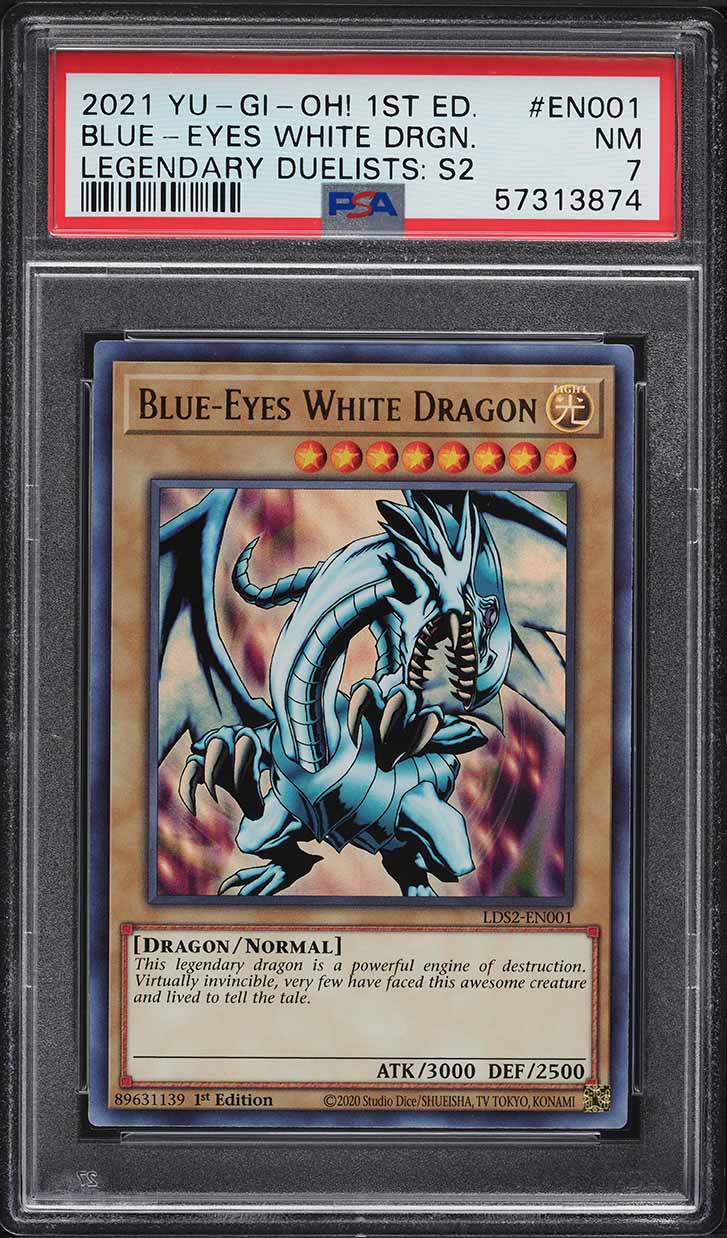 2021 Yu-Gi-Oh! LD: Season 2 1st Ed Blue-Eyes White Dragon #LDS2-EN001 PSA 7 NRMT on Fanatics Collect