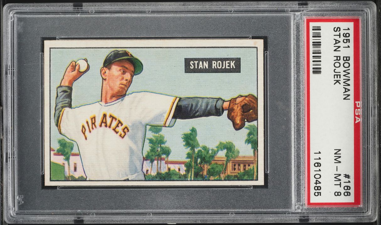 1951 Bowman Stan Rojek #166 PSA 8 NM-MT on Fanatics Collect