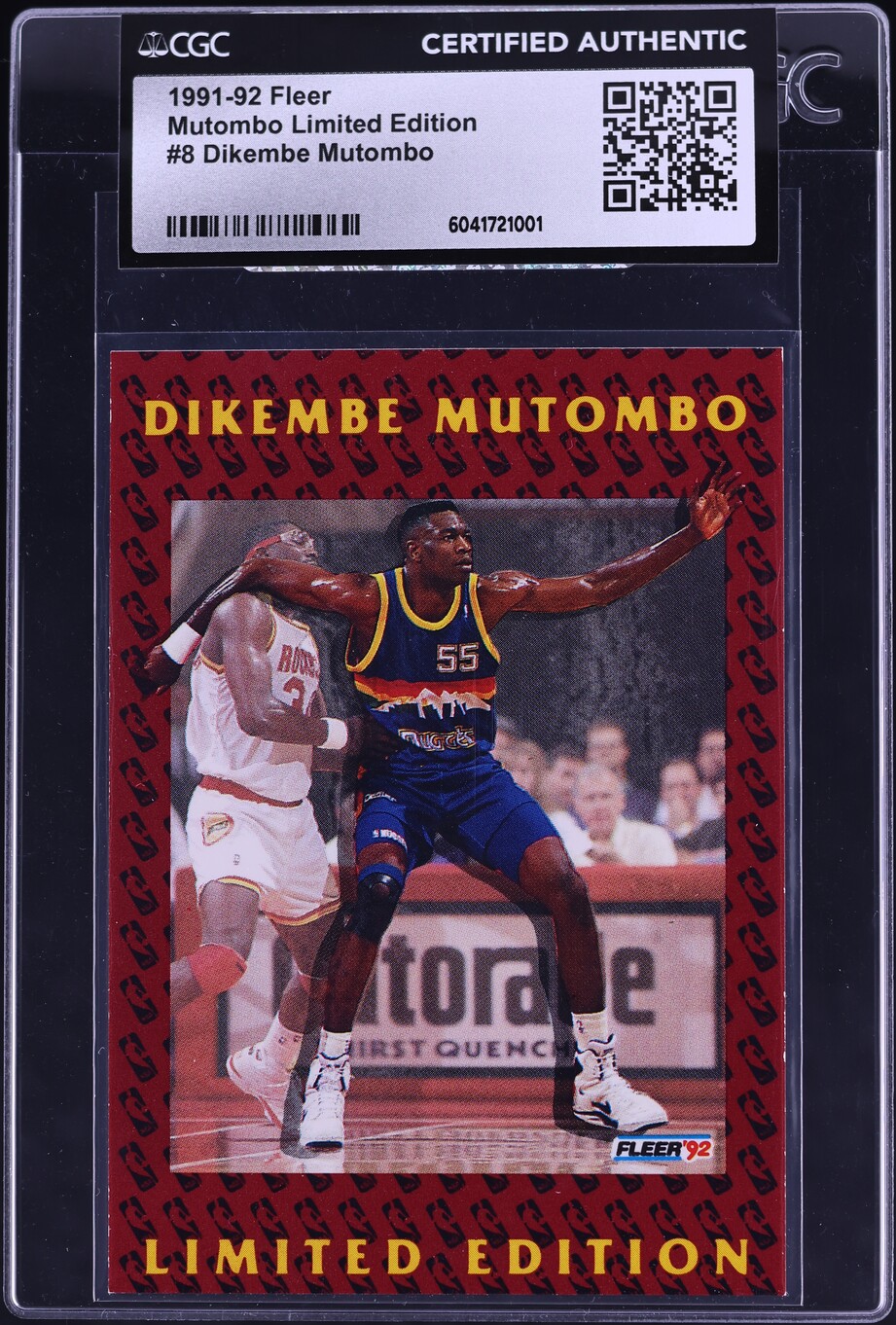 1991 Fleer Mutombo Limited Edition Dikembe Mutombo #8 CGC AUTH on ...