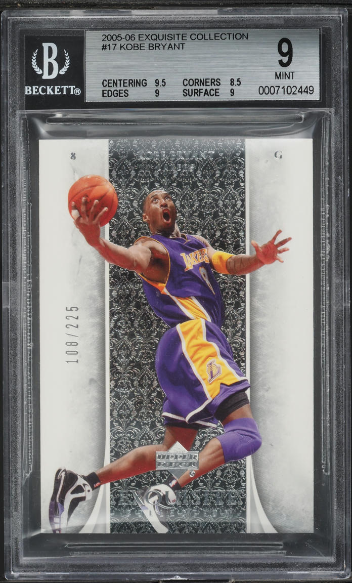 2005 Exquisite Collection Kobe Bryant /225 #17 BGS 9 MINT on Fanatics ...