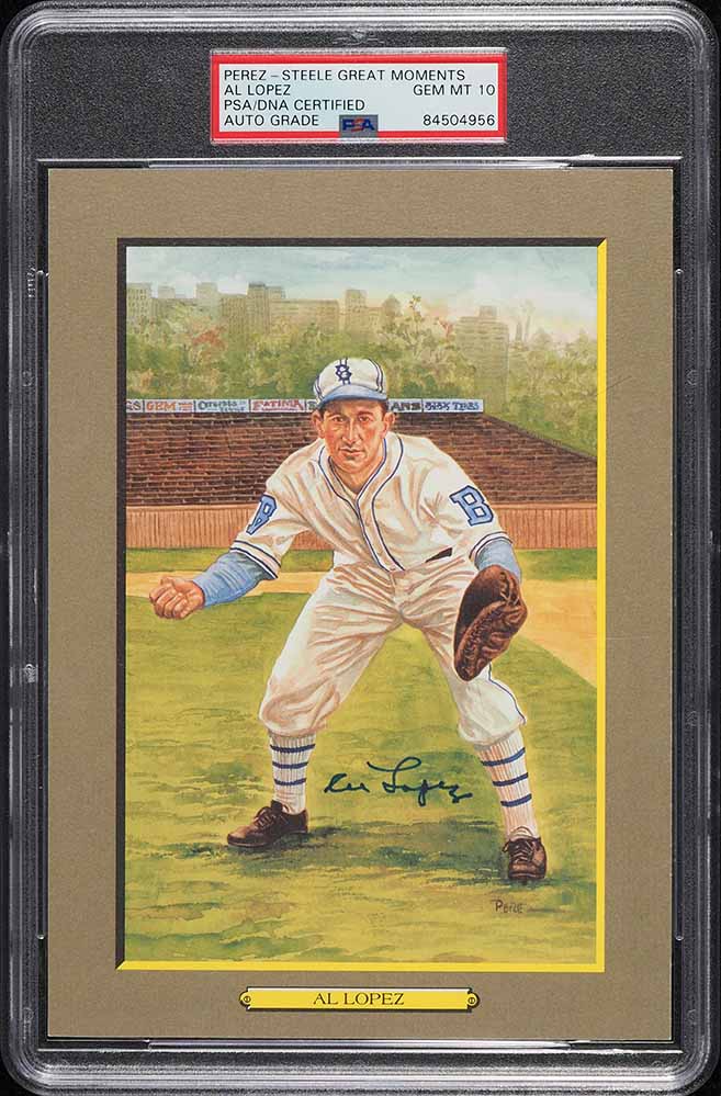 Al Lopez Signed Autographed Perez-Steele Great Moments AUTO DNA 10 PSA ...