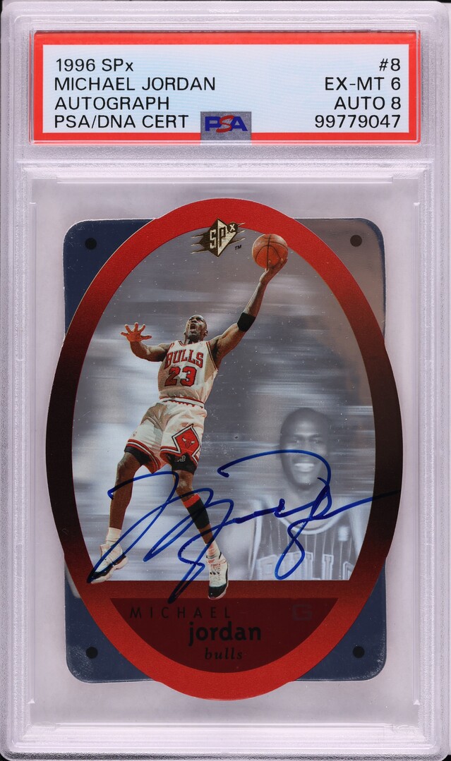 1996 SPx Michael Jordan AUTO DNA 8 #8 PSA 6 EXMT on Fanatics Collect