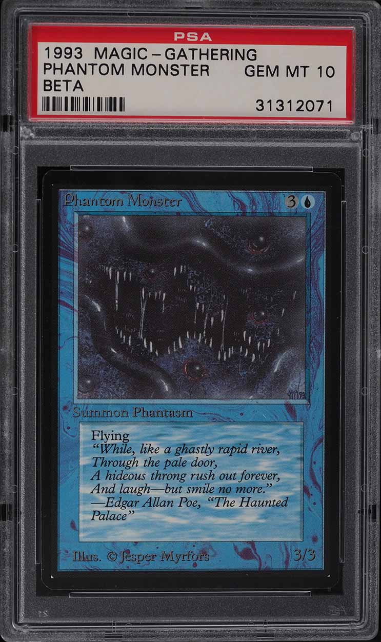 1993 Magic The Gathering MTG Beta Phantom Monster PSA 10 GEM MINT on ...