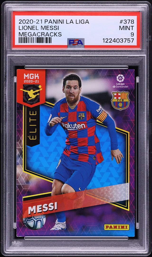 2020 Panini La Liga Mega Cracks Lionel Messi #378 PSA 9 MINT on ...