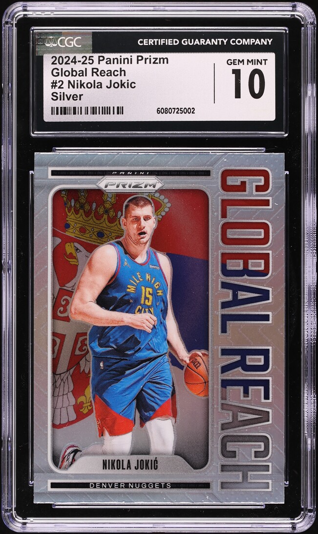 2024 Panini Prizm Global Reach Silver Nikola Jokic #2 CGC 10 GEM MINT on Fanatics Collect