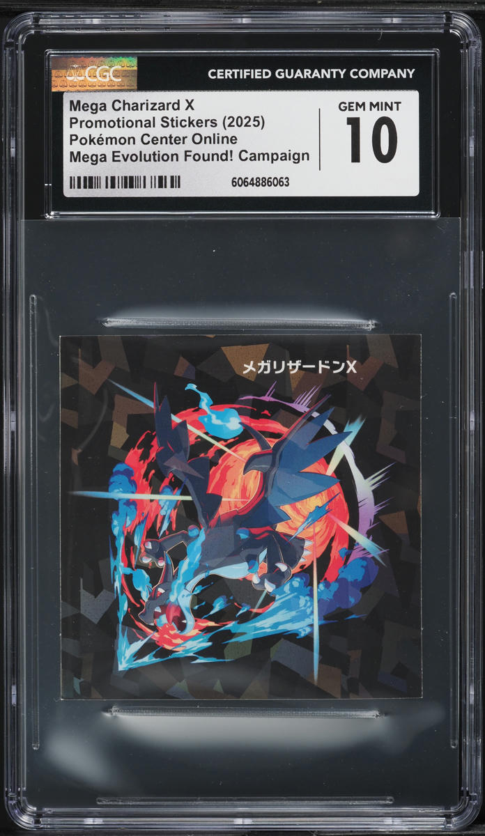 2025 Pokemon Japanese Promo Stickers Mega Evo. Found! Mega Charizard X ...
