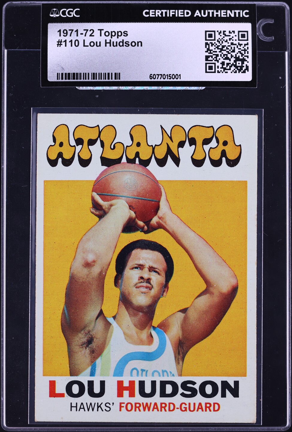 1971 Topps Basketball Lou Hudson #110 CGC AUTH on Fanatics Collect