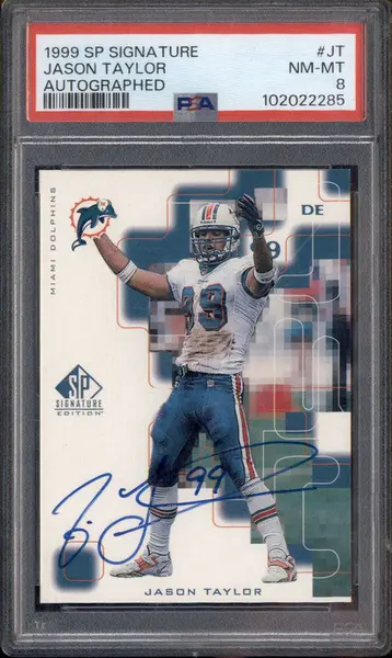 1999 SP Signature Autographs #JT Jason Taylor Auto PSA 8 on Fanatics ...