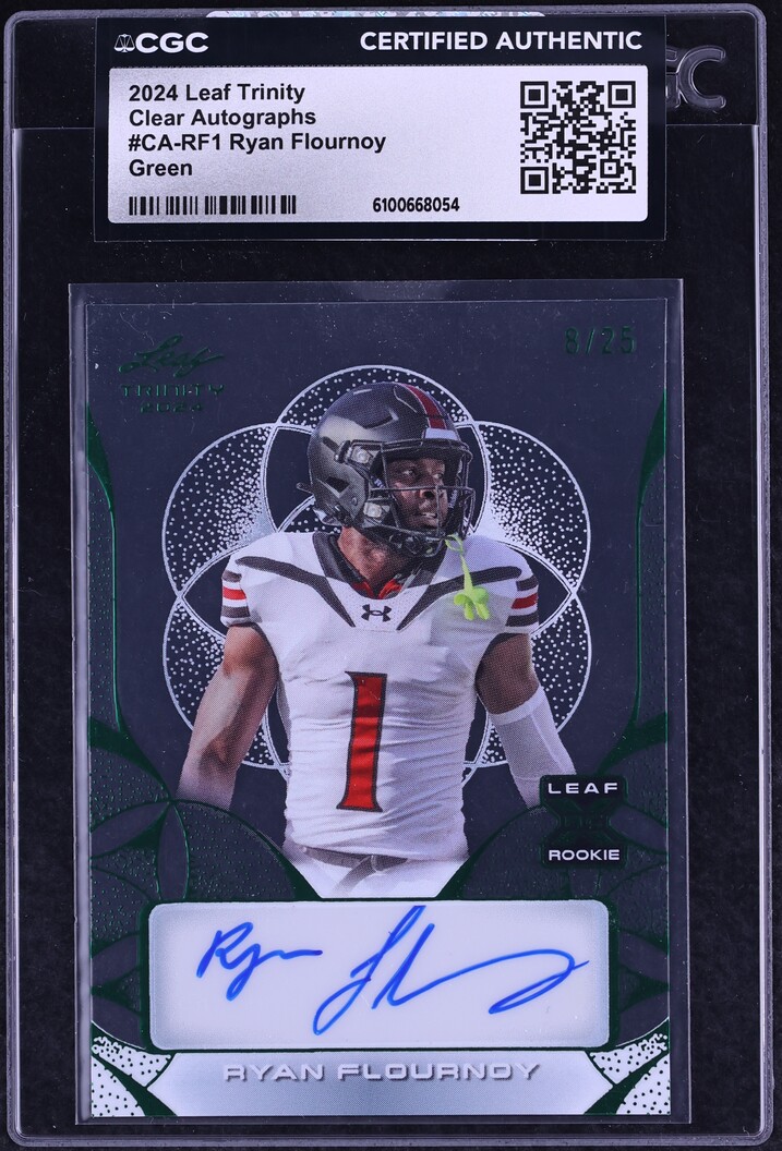 2024 Leaf Trinity Clear Green Ryan Flournoy ROOKIE AUTO /25 #CA-RF1 CGC ...