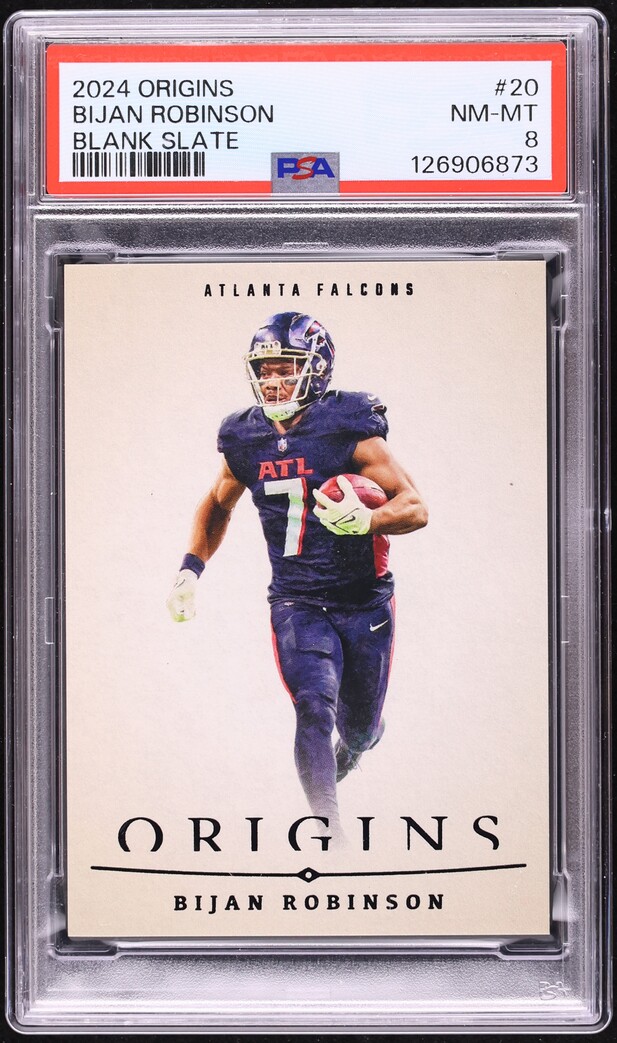 2024 Panini Origins Blank Slate Bijan Robinson #20 PSA 8 NM-MT on ...