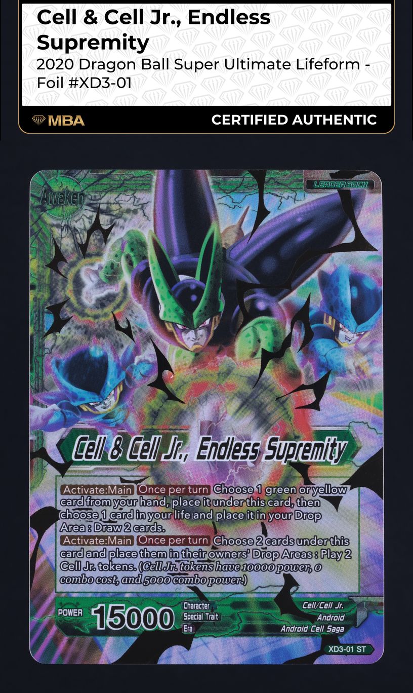 2020 Dragon Ball Super Lifeform Foil Cell & Cell Jr. Endless Supremity MBA AUTH on Fanatics Collect