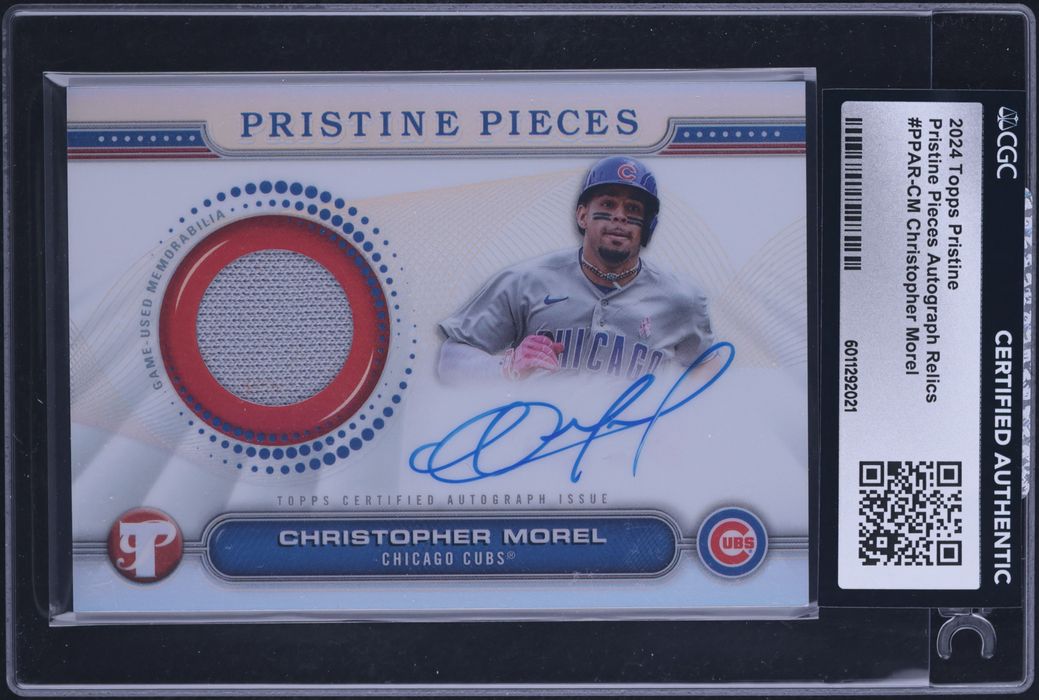 2024 Topps Pristine Pieces Christopher Morel PATCH AUTO CGC AUTH on ...
