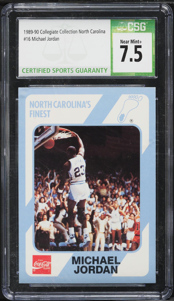 1989 Collegiate Collection North Carolina Michael Jordan #16 CSG 7.5 ...