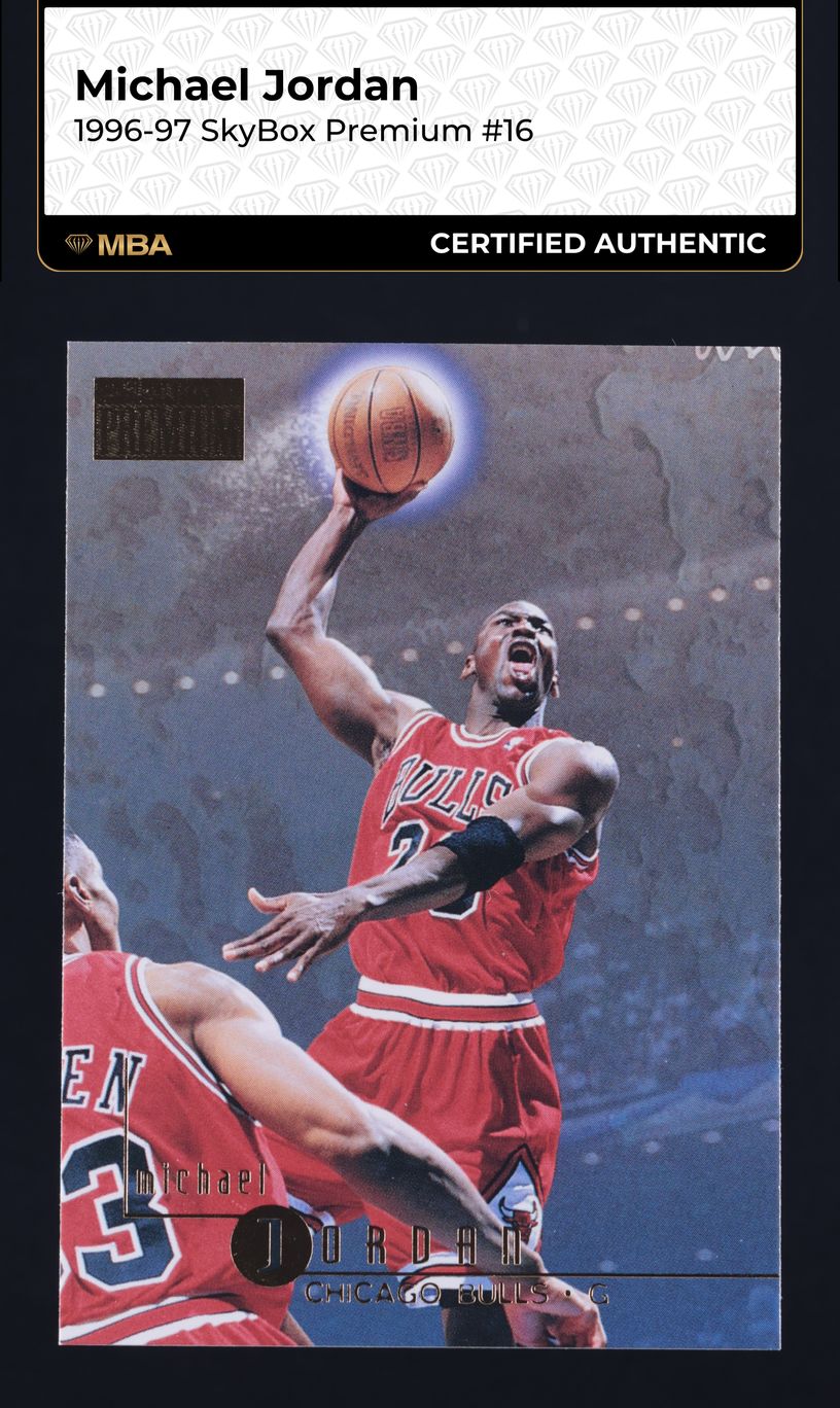 1996 SkyBox Premium Michael Jordan #16 MBA AUTH on Fanatics Collect