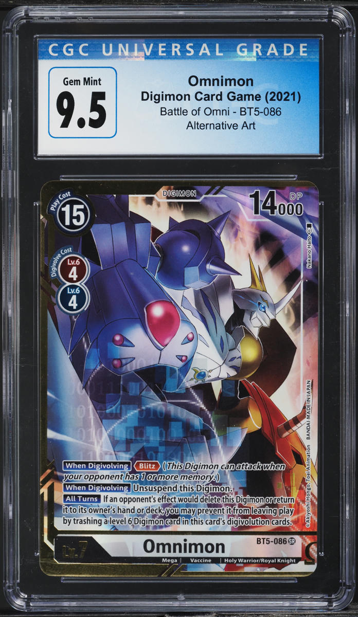 2021 Digimon Card Game Battle Of Omni Alt Art Omnimon #BT5-086 CGC 9.5 GEM MINT on Fanatics Collect