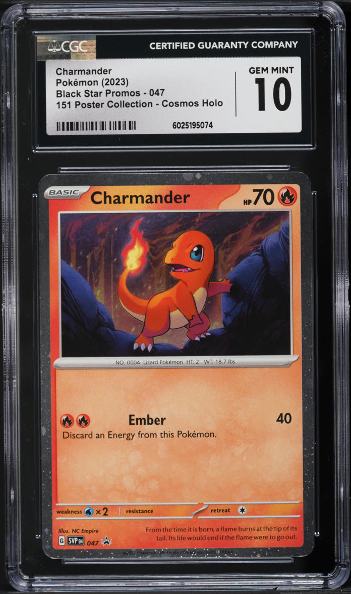 2023 Pokemon SV Black Star Promo 151 Cosmos Holo Charmander #47 CGC 10 ...