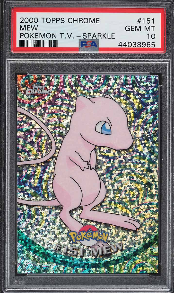 2000 Topps Chrome Pokemon Series 2 Sparkle Mew #151 PSA 10 GEM MINT on ...