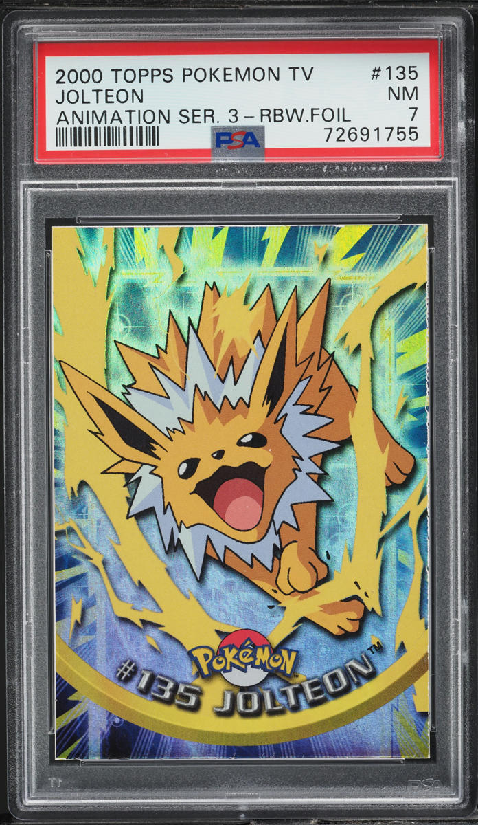2000 Topps Pokemon TV Animation Series 3 Rainbow Foil Jolteon #135 PSA ...