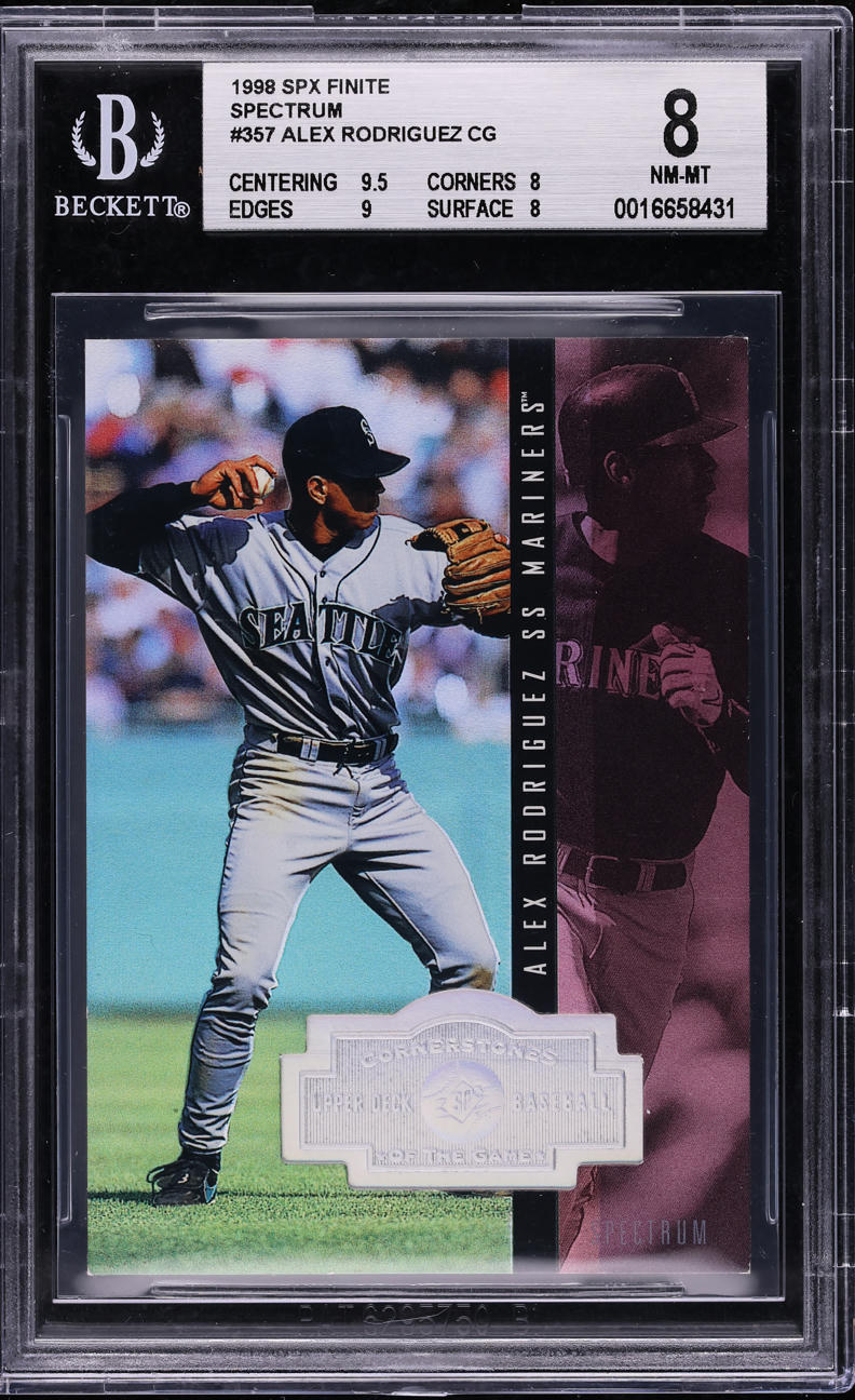 1998 SPx Finite Spectrum Alex Rodriguez 1/1 #357 BGS 8 NM-MT on Fanatics Collect
