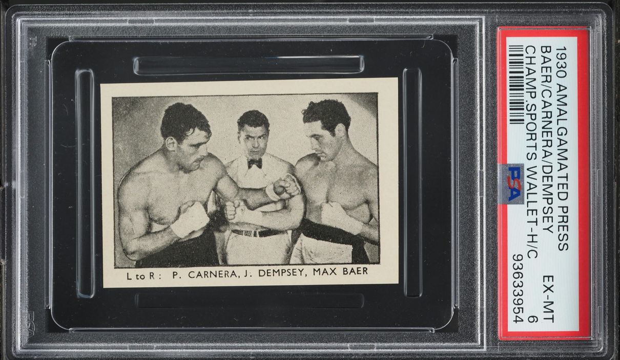 1930 Amalgamated Press Max Baer Primo Carnera Jack Dempsey PSA 6 on ...