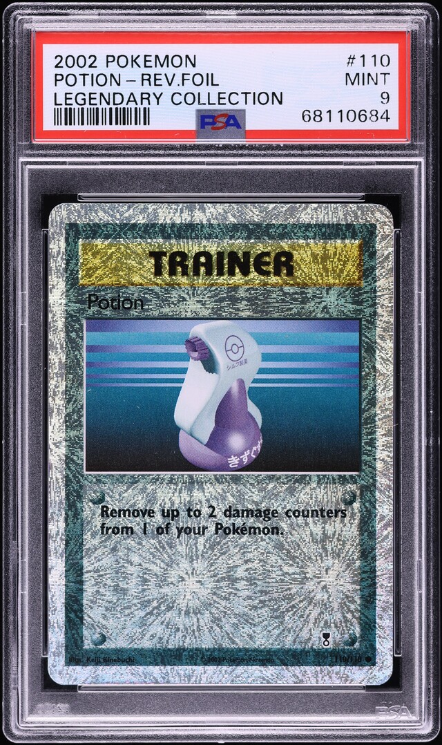 2002 Pokemon Legendary Collection Reverse Holo Potion #110 PSA 9 MINT ...