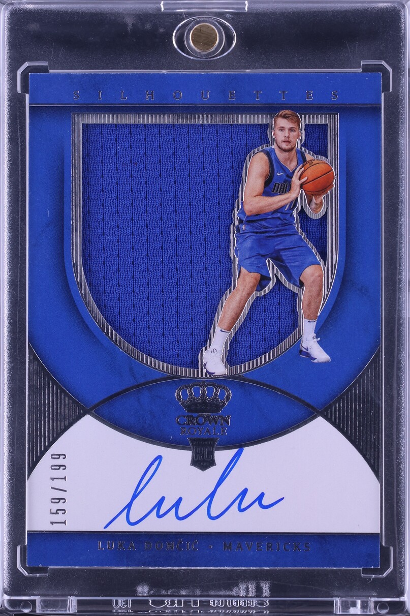 2018 Crown Royale Silhouettes Luka Doncic ROOKIE PATCH AUTO /199 #226 ...