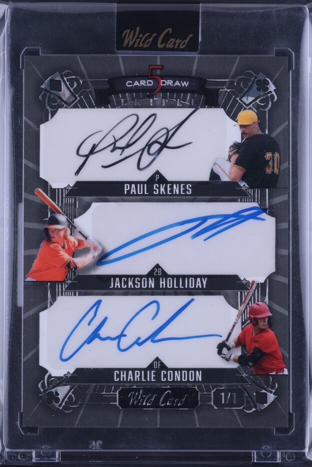 2024 WC 5 Card Draw Black Rainbow Skenes Holliday Condon RC AUTO 1/1 ...