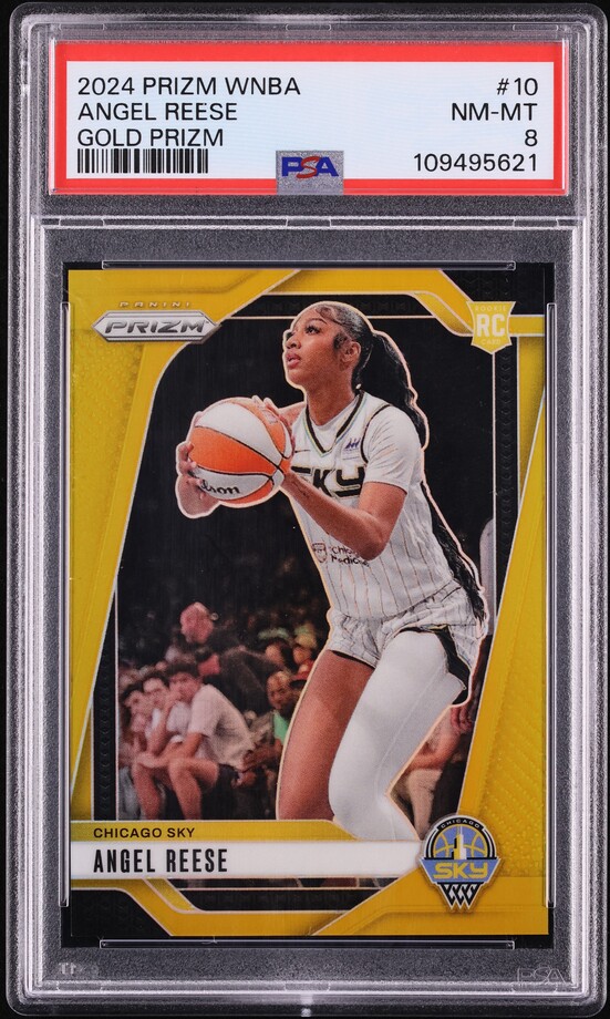 2024 Panini Prizm WNBA Gold Angel Reese ROOKIE 10/10 #10 PSA 8 NM-MT on ...