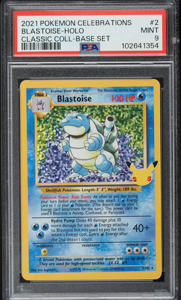 2021 Pokemon SWSH Celebrations Classic Collection Holo Blastoise #2 PSA ...