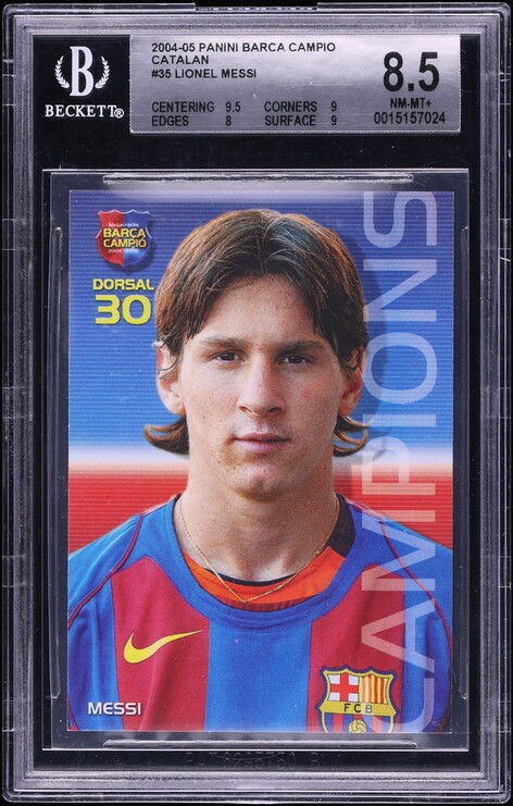 2004 Panini Sports Mega Cracks Barca Campio Lionel Messi ROOKIE BGS 8.5 ...