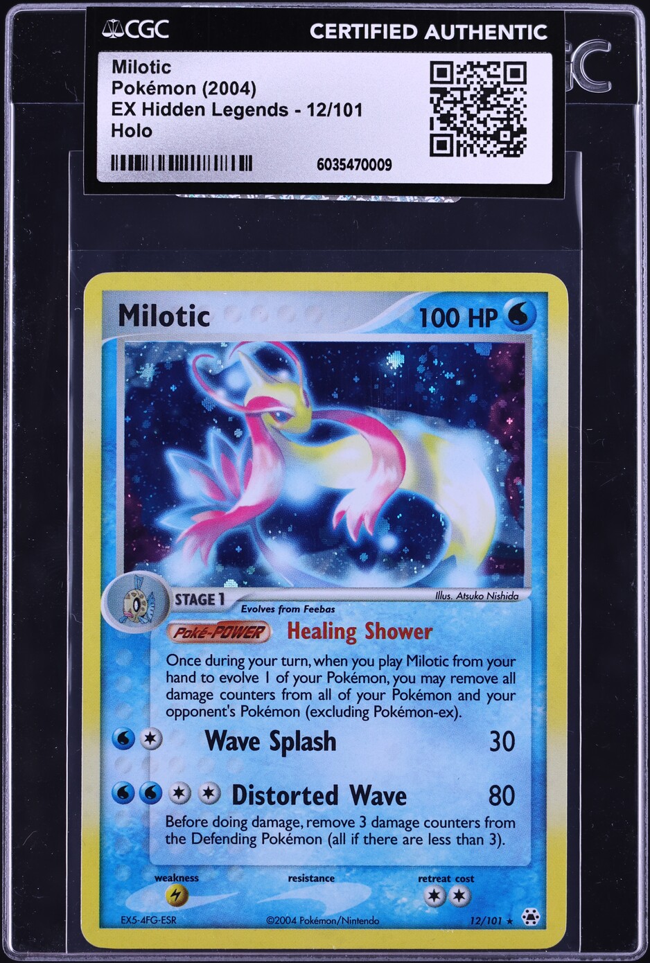2004 Pokemon EX Hidden Legends Holo Milotic #12 CGC AUTH on Fanatics ...