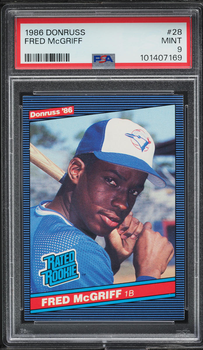 1986 Donruss Fred McGriff ROOKIE #28 PSA 9 MINT on Fanatics Collect