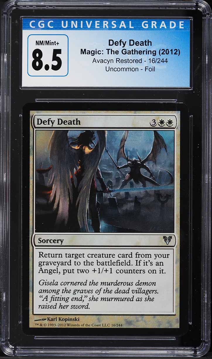 2012 Magic The Gathering MTG Avacyn Restored Foil Defy Death #16 CGC 8. ...