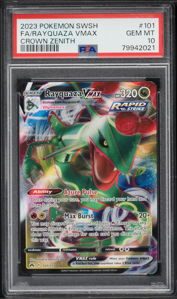 2023 Pokemon Sword & Shield Crown Zenith Full Art Rayquaza VMAX #101 ...