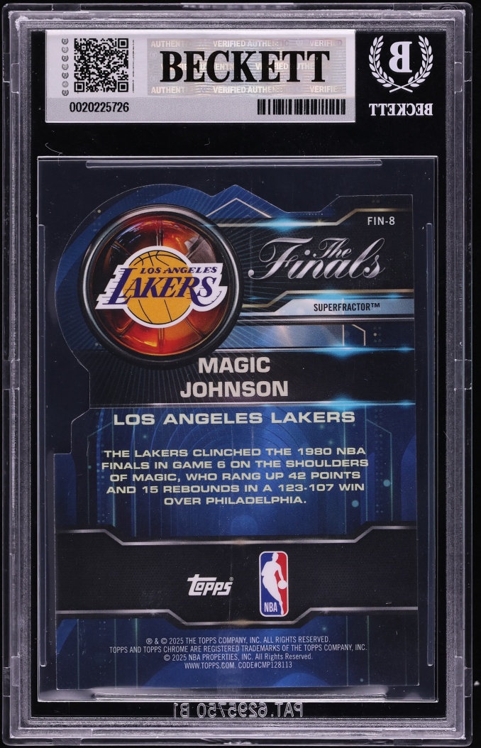 2025 Topps Chrome Finals Superfractor Magic Johnson 1/1 #FIN-8 BGS 9 ...