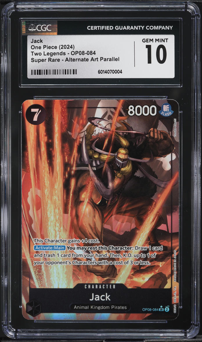 2024 One Piece Two Legends Alternate Art Jack #OP08-084 CGC 10 GEM MINT ...