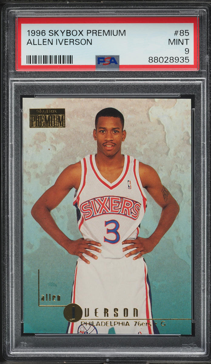 1996 Skybox Premium Allen Iverson ROOKIE #85 PSA 9 MINT on Fanatics Collect